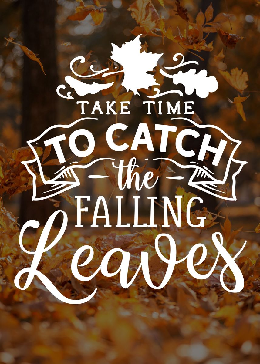 'Catch the Leaves Autumn' Poster, picture, metal print, paint by Stefan ...