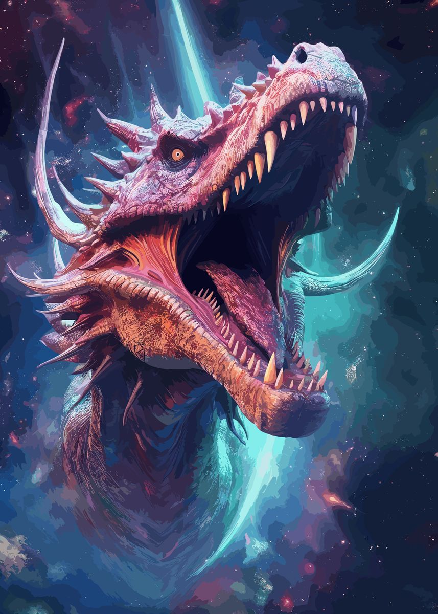 'Dragon Ruler of the Galaxy' Poster, picture, metal print, paint by ...