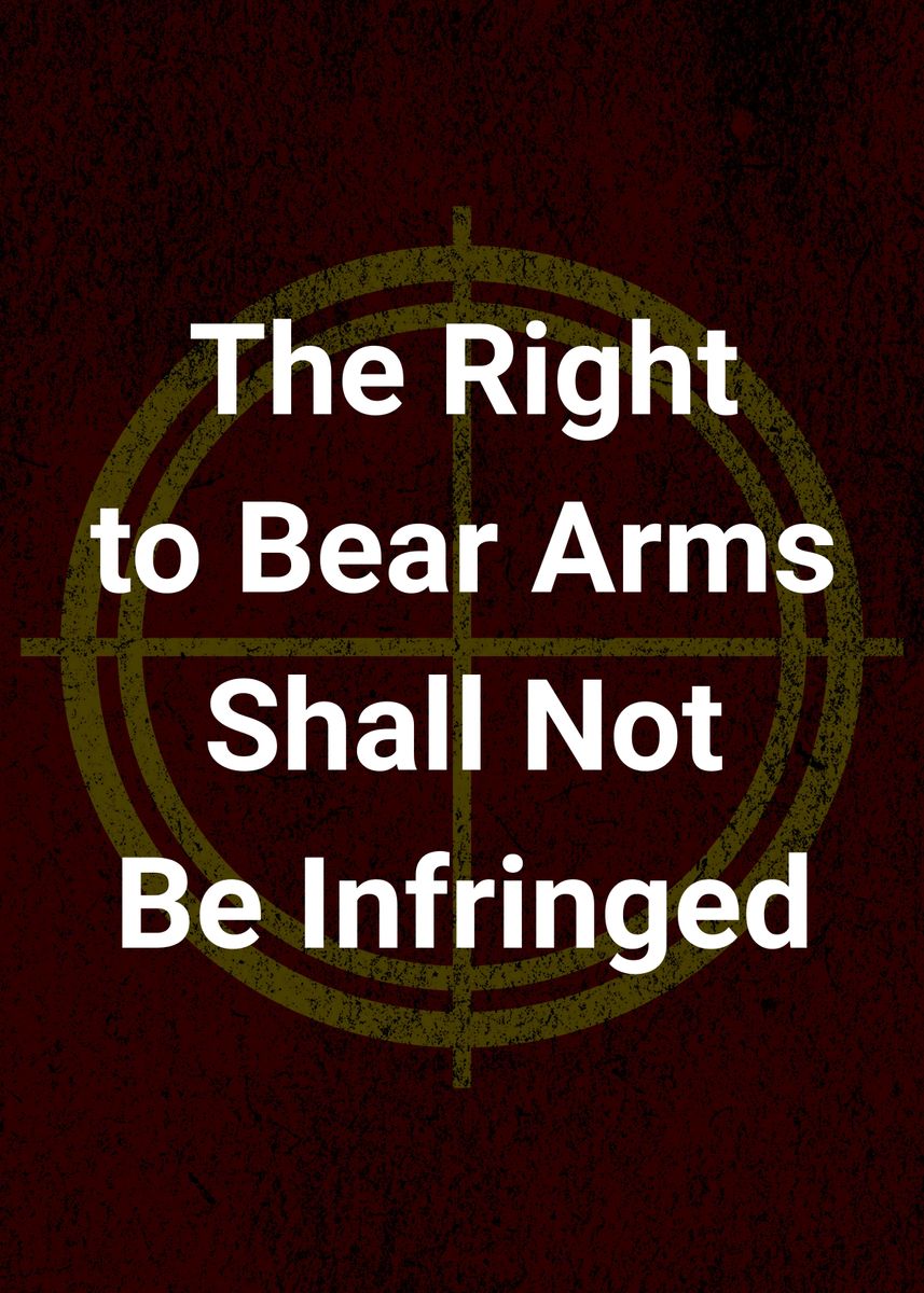 'RIGHT TO BEAR ARMS MAROON' Poster by Atomic Chinook | Displate
