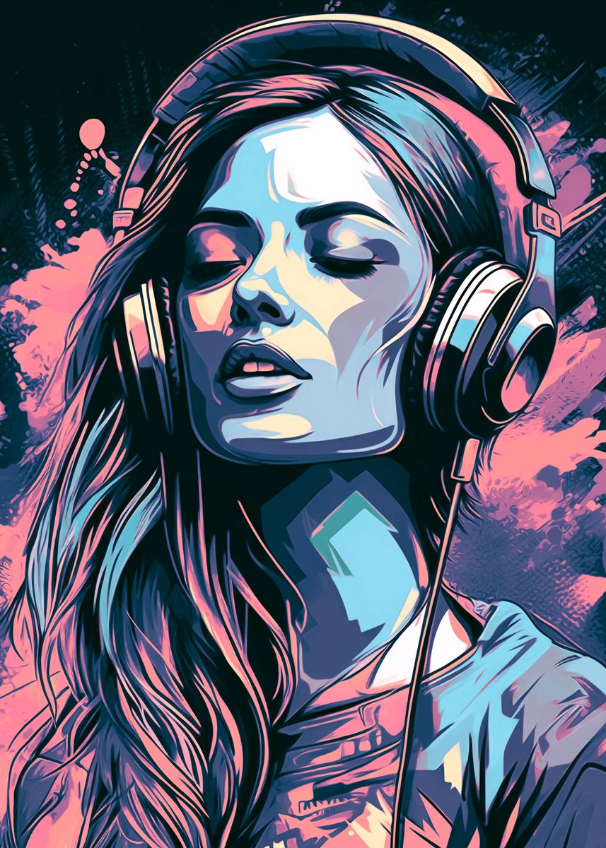 'Woman Portrait' Poster, picture, metal print, paint by Kamelyon | Displate