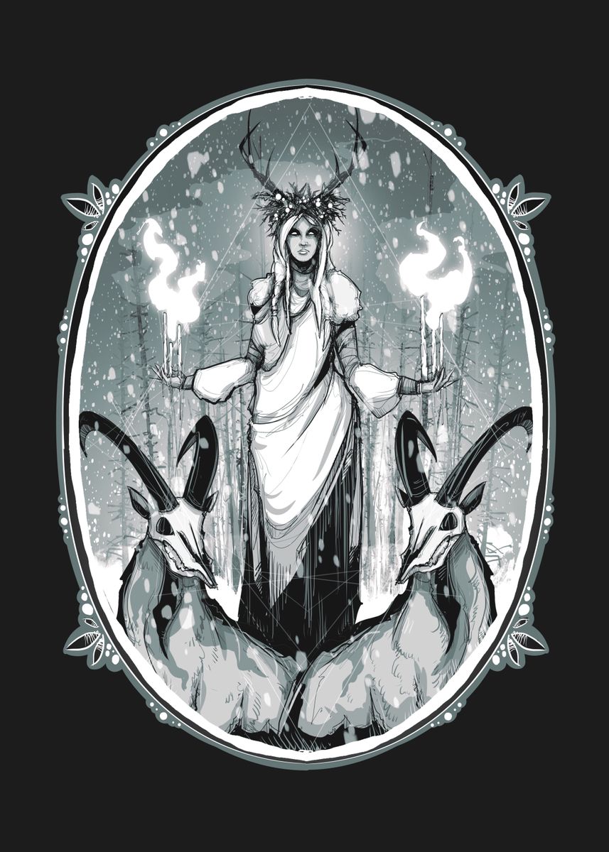 'Winter Solstice' Poster, picture, metal print, paint by LVB Art | Displate