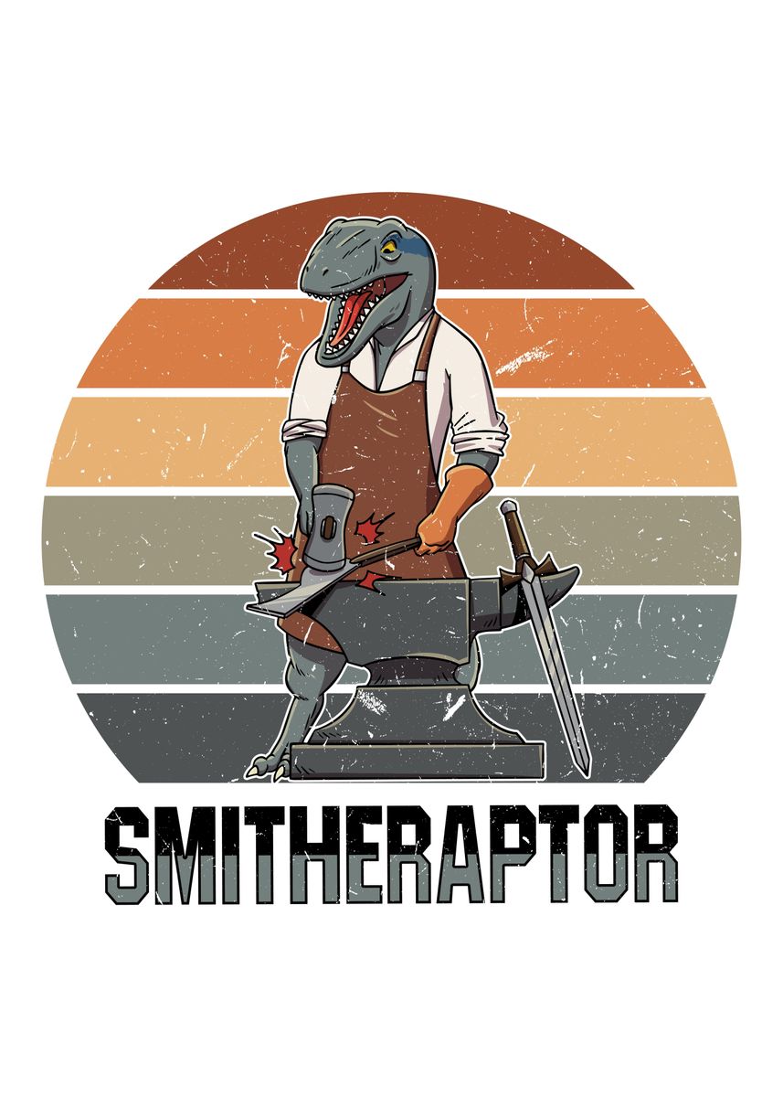 'Blacksmithing Forging' Poster, picture, metal print, paint by Michael ...