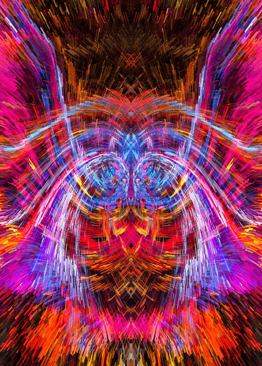 'abstract monster enemy' Poster, picture, metal print, paint by ...