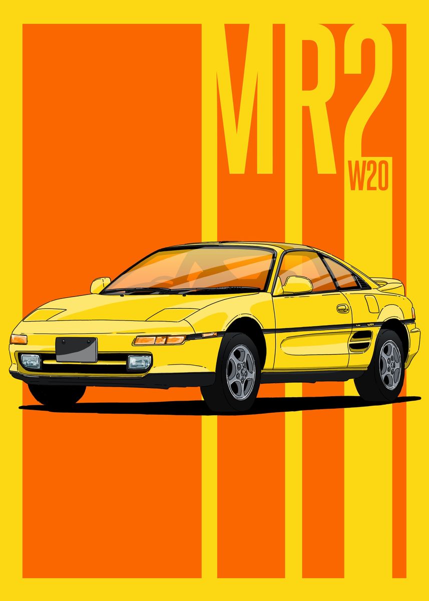 'Toyota MR2 W20' Poster by ND Fat | Displate