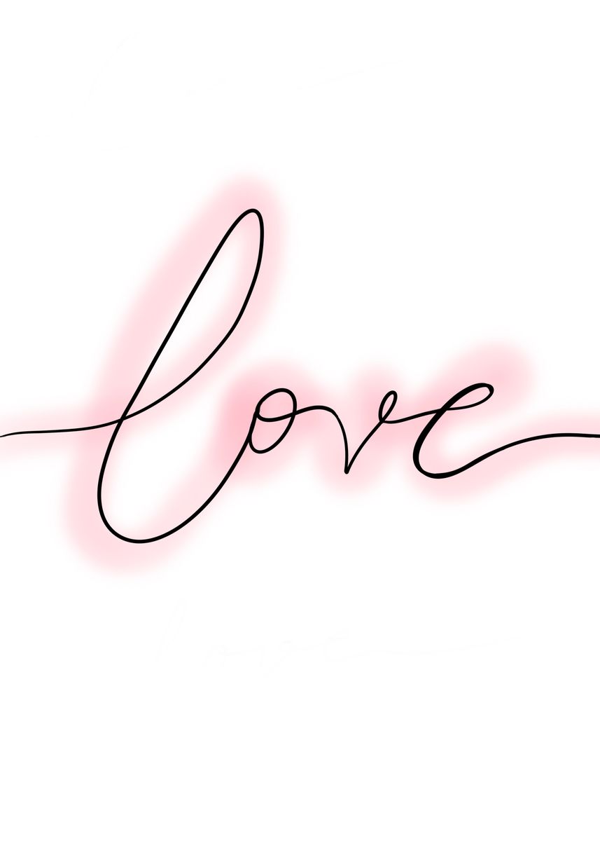 'Love Line Art' Poster, picture, metal print, paint by Anam Hanif ...