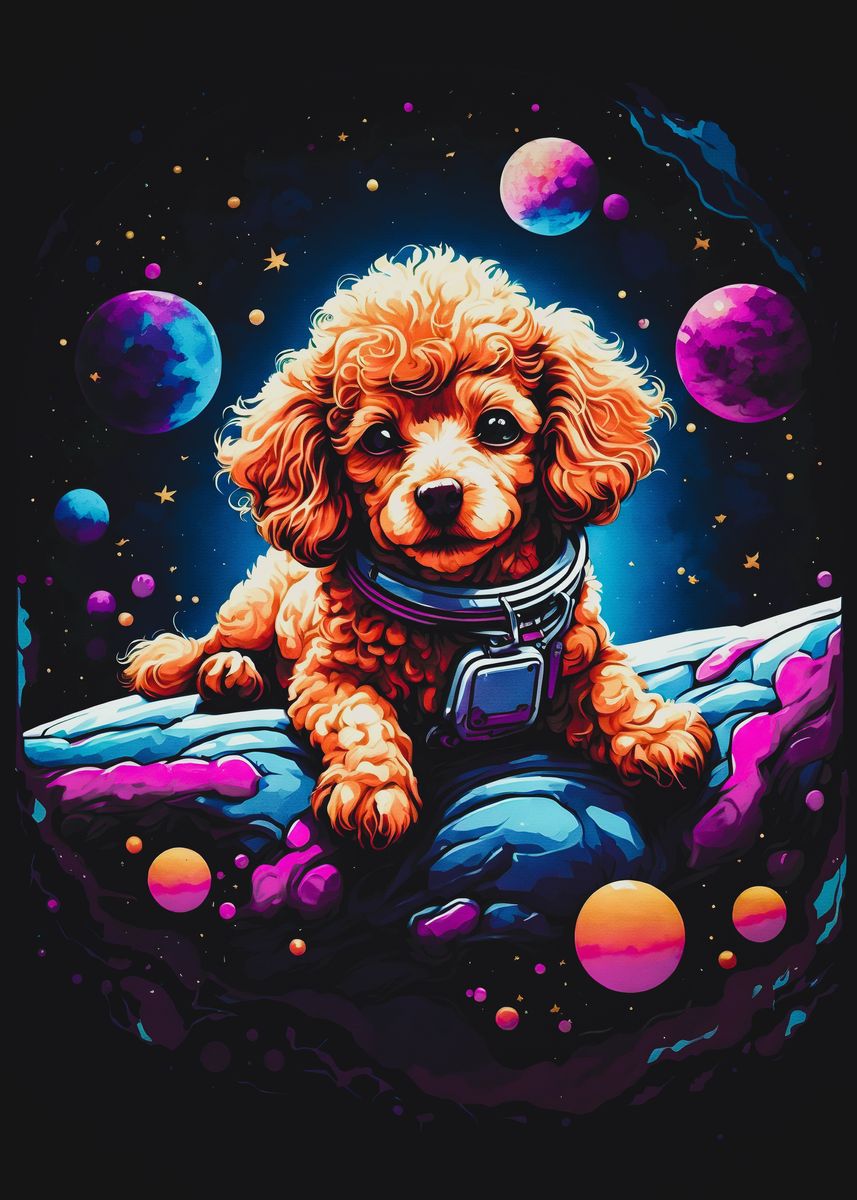 'Poodle Puppy' Poster, picture, metal print, paint by Dream Reality ...