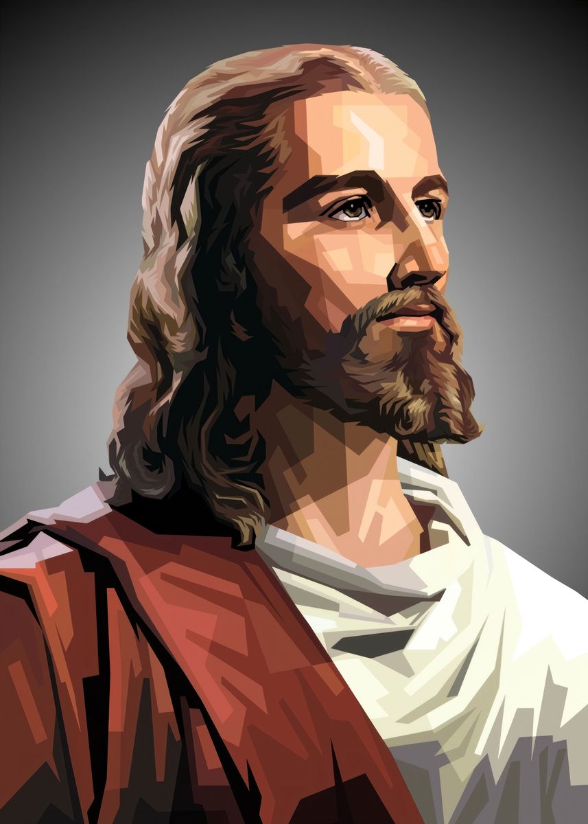 'Jesus' Poster, picture, metal print, paint by REAL VINTAGE | Displate