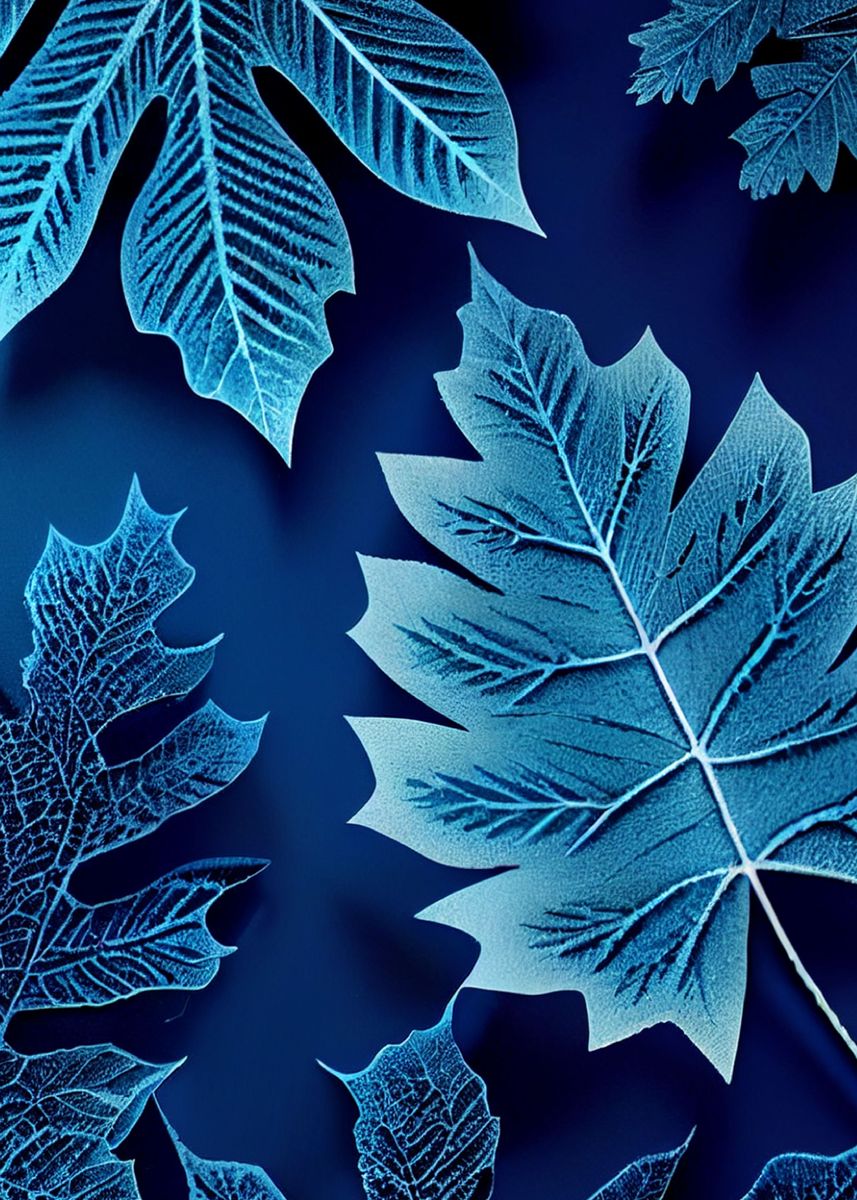 'winter leaf ' Poster, picture, metal print, paint by Spring Flower ...