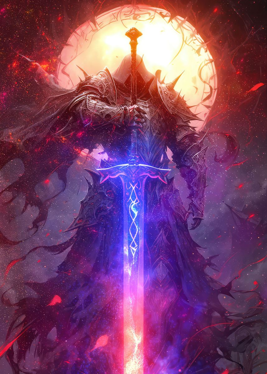 'Battle sword' Poster, picture, metal print, paint by Xi Designs | Displate