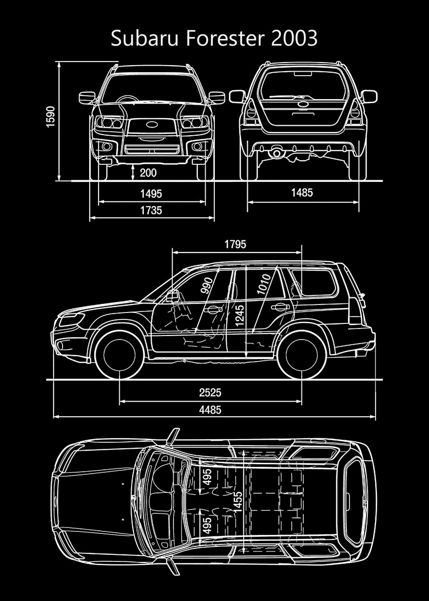 'Subaru Forester 2003 ' Poster, picture, metal print, paint by Number ...