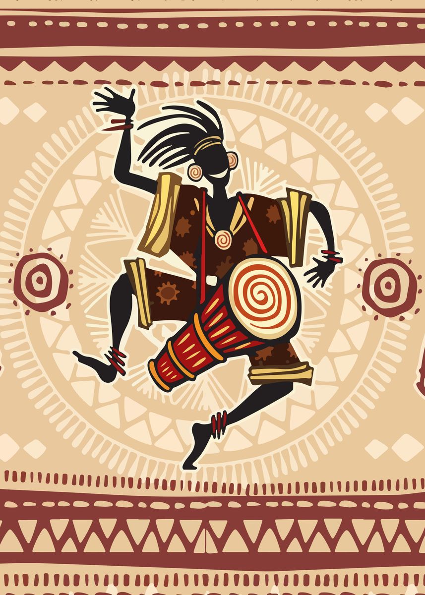 'africa dance' Poster, picture, metal print, paint by Jan flok Ethess ...