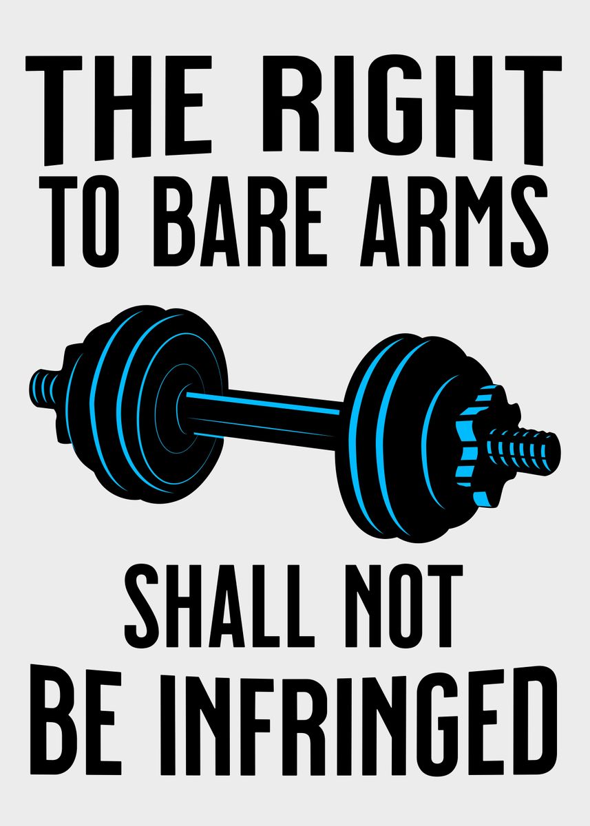 'BARE ARMS FUNNY BARBELL' Poster, picture, metal print, paint by Atomic ...