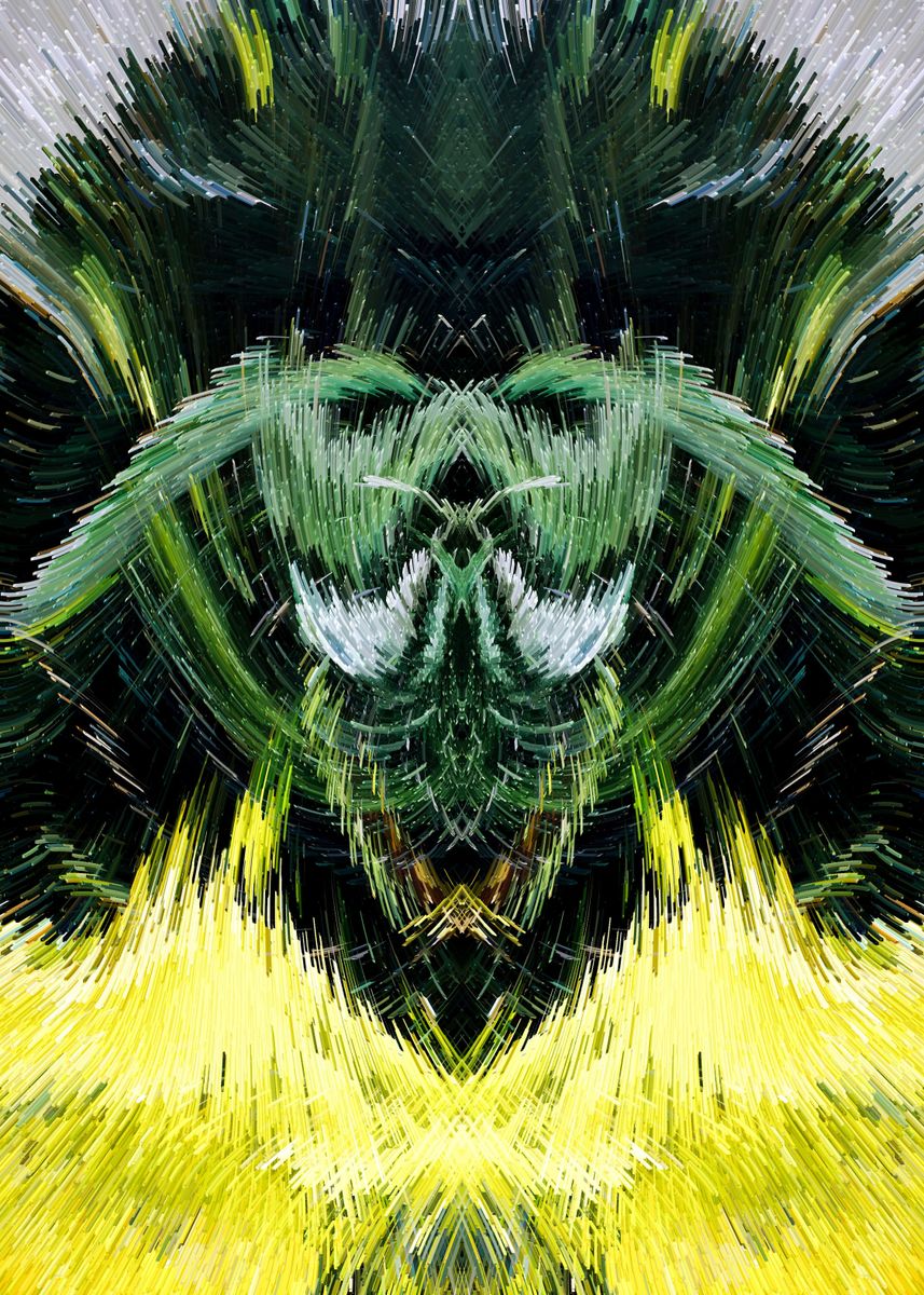 'abstract monster enemy' Poster, picture, metal print, paint by ...