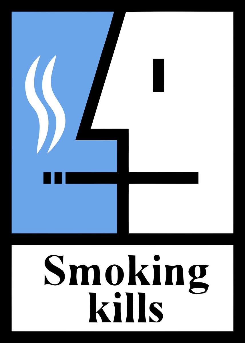 'Smoking kills minimalism' Poster, picture, metal print, paint by LCW17 ...