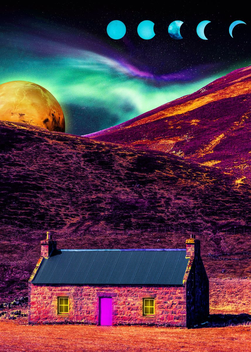 'Cosmic Retreat' Poster, picture, metal print, paint by Visions of ...