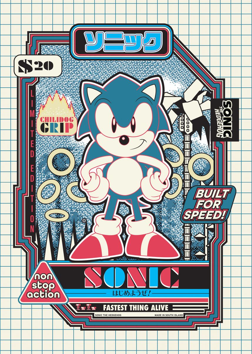 'Built For Speed' Poster, picture, metal print, paint by Sonic the ...