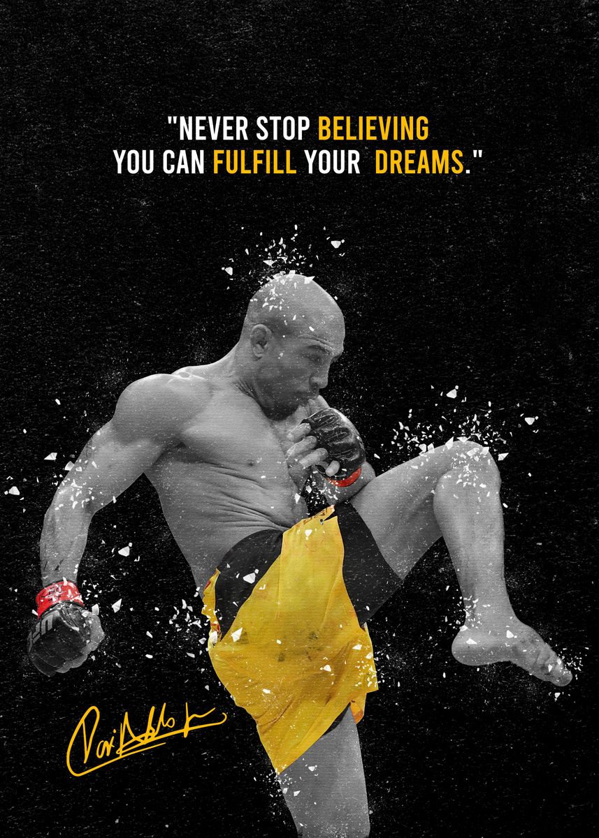 'Jose Aldo' Poster, picture, metal print, paint by Tina Sophia | Displate