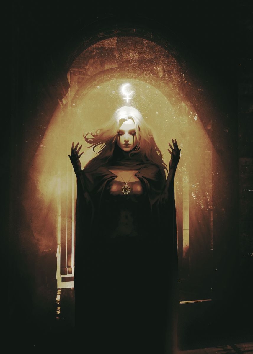 'In the Mothers light' Poster, picture, metal print, paint by ...