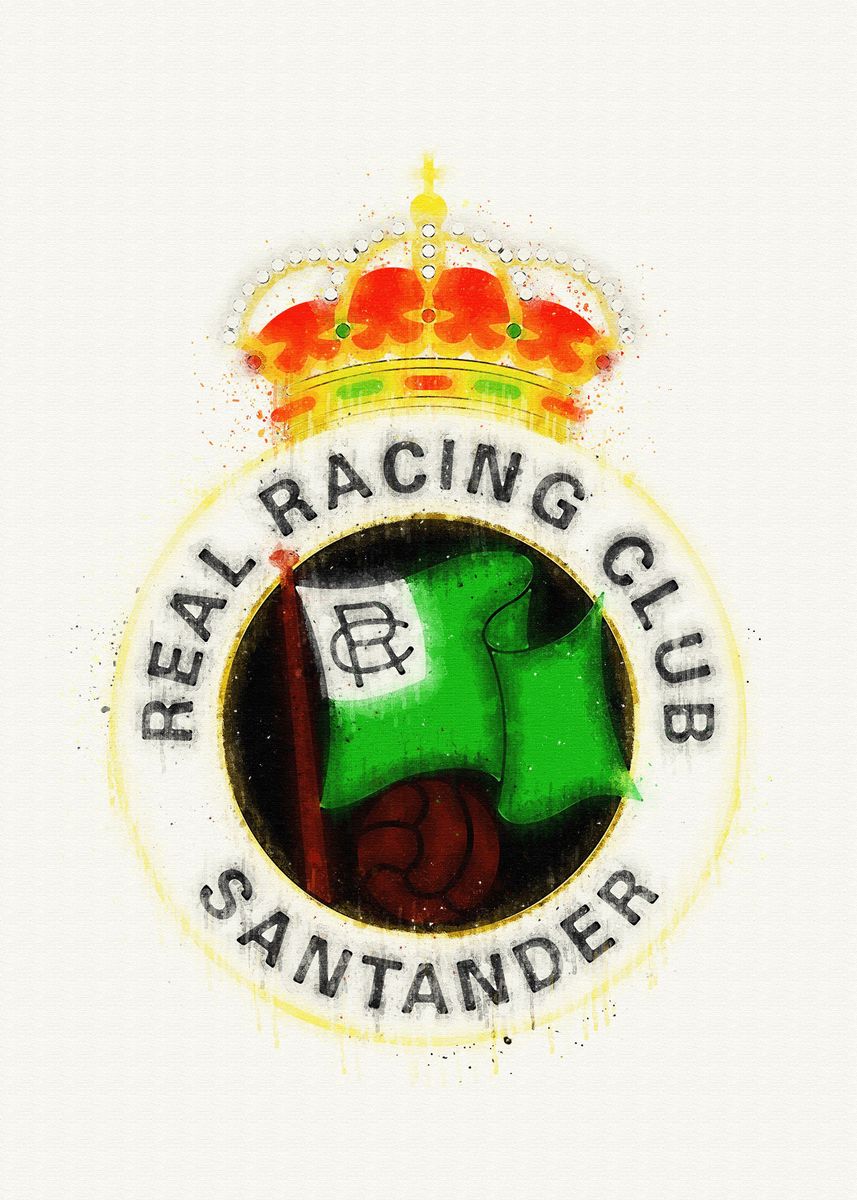 'Racing Santander' Poster, picture, metal print, paint by ...