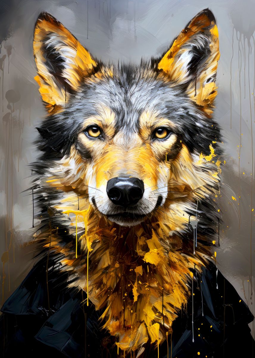 'Wolf animal art' Poster by JBJart Justyna Jaszke | Displate