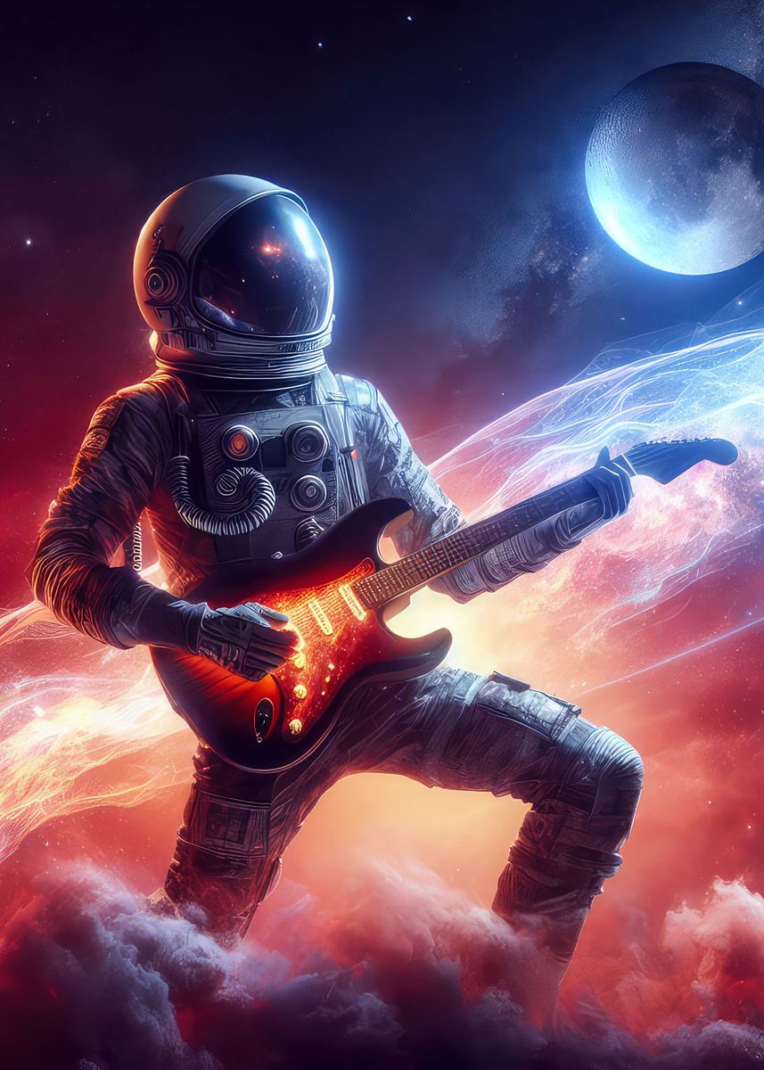 'space music' Poster, picture, metal print, paint by Xi Designs | Displate