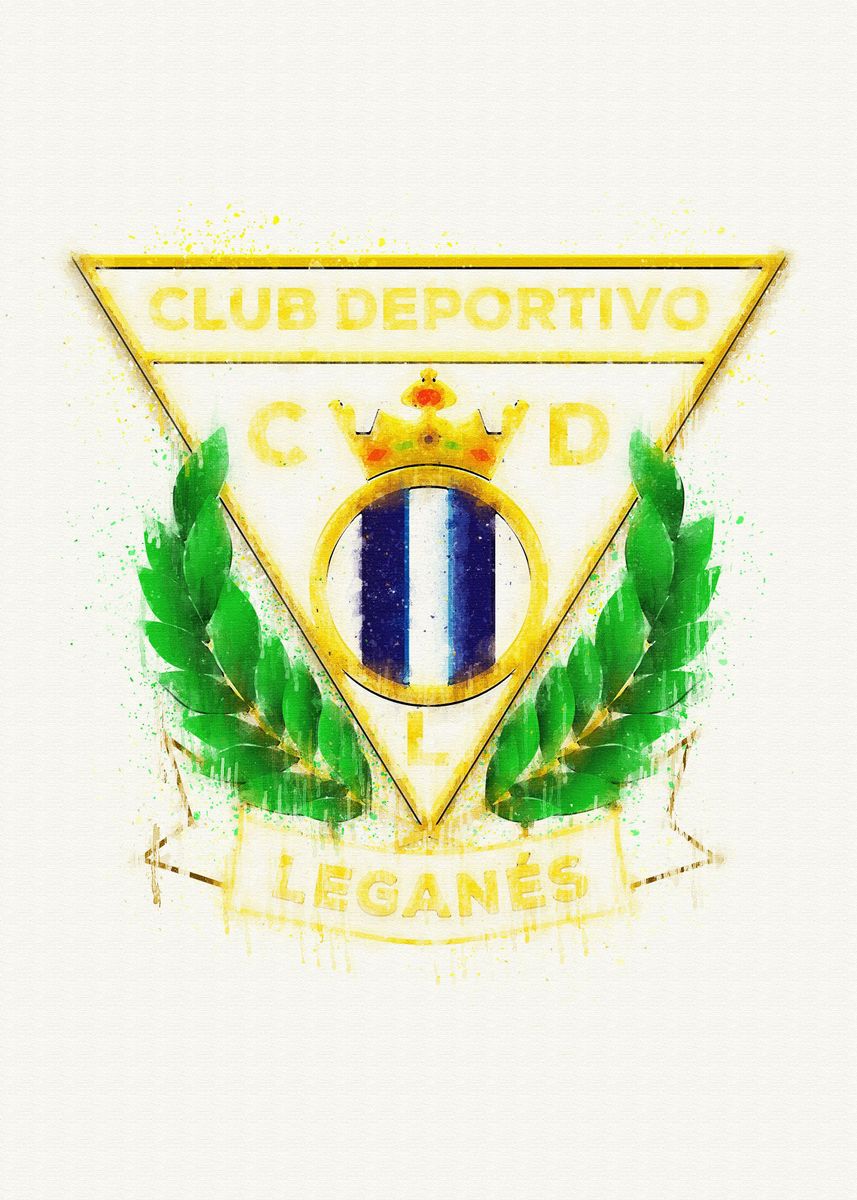 'CD Leganes' Poster, picture, metal print, paint by AngelaReichert ...