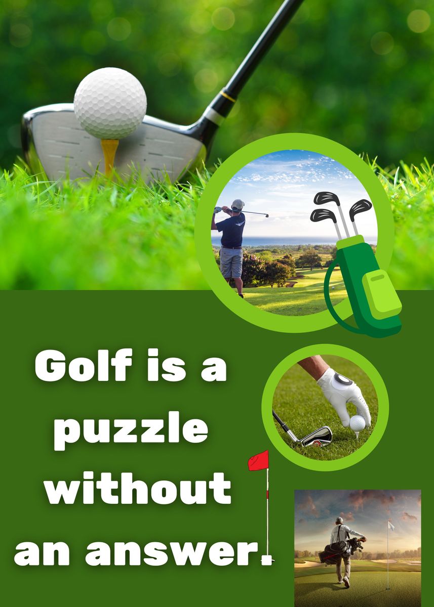 'Golf Puzzle Without answer' Poster by AKAI AS | Displate