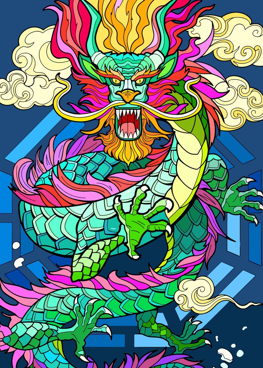 'Ultimate Shenron Dragon' Poster, picture, metal print, paint by ...