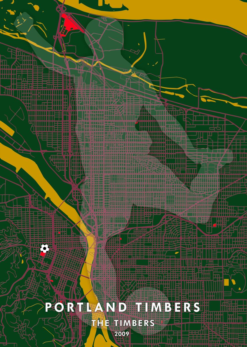 'Portland Timbers Providenc' Poster, picture, metal print, paint by ...