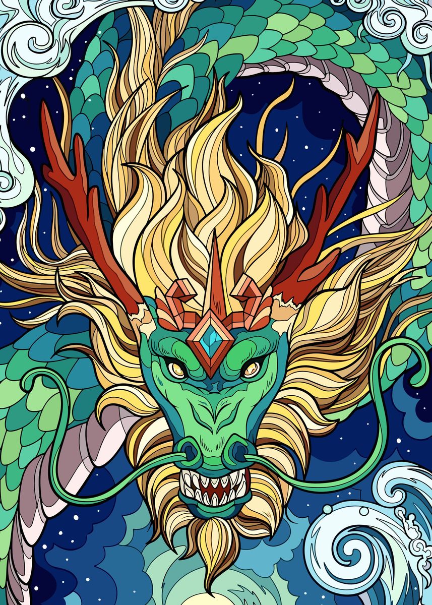 'Ultimate Shenron Dragon' Poster, picture, metal print, paint by ...