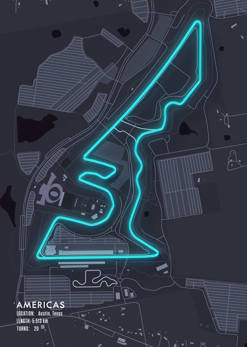 'RACETRACK OF THE AMERICAS' Poster, picture, metal print, paint by Van ...