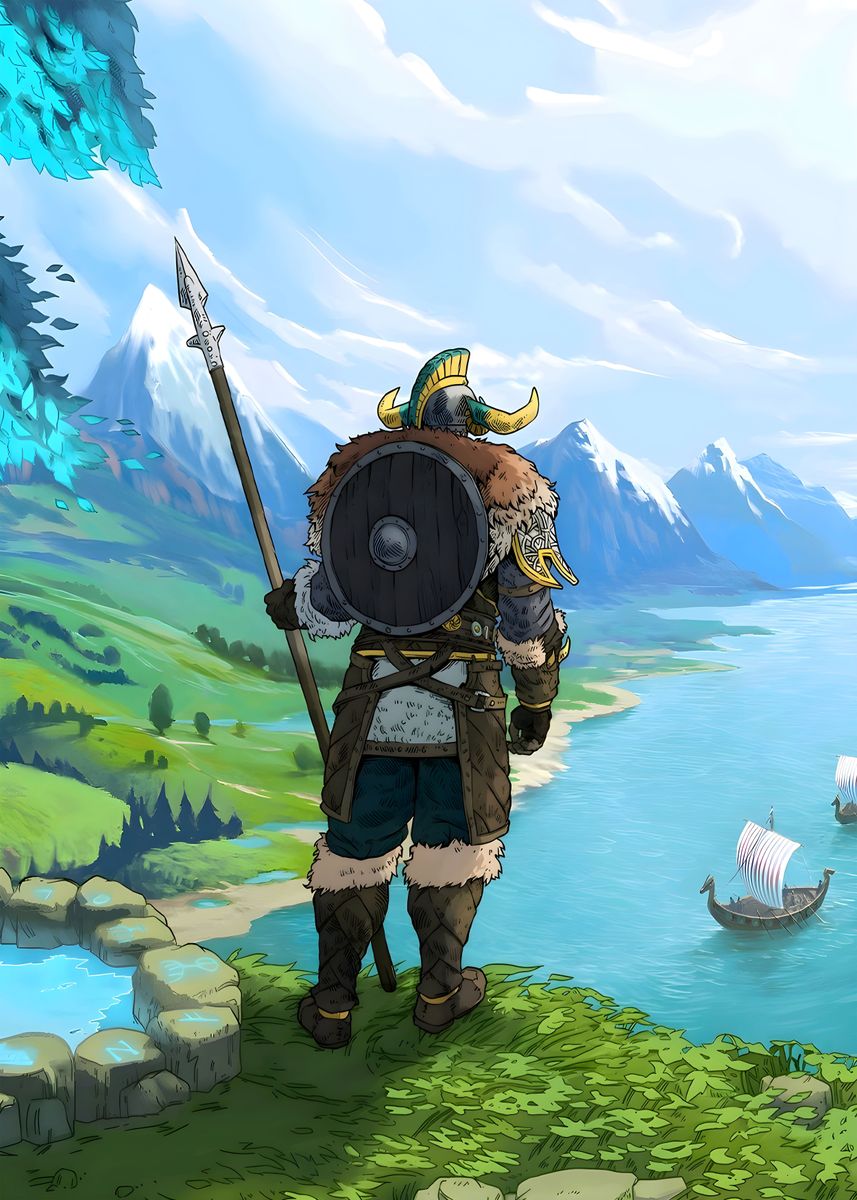 'Tribes of Midgard god war' Poster, picture, metal print, paint by ...