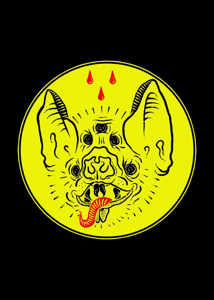 'vampir bat' Poster, picture, metal print, paint by rick mindey | Displate