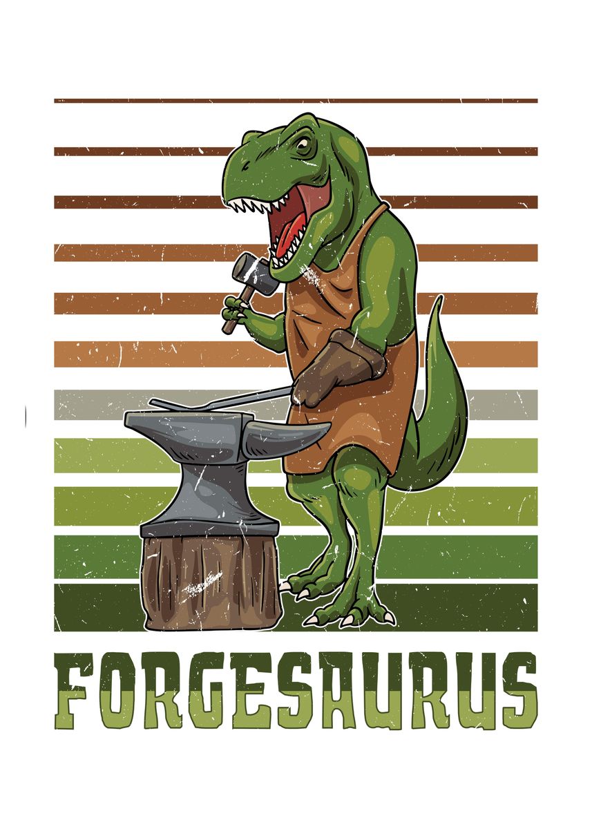 'Blacksmithing Forging' Poster, picture, metal print, paint by Michael ...