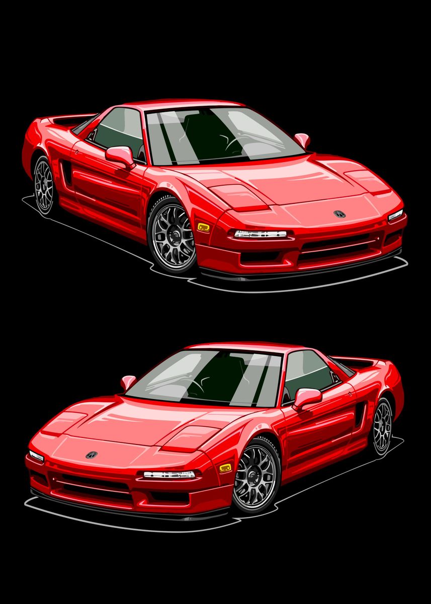 'Red Super Car' Poster by Savinda | Displate