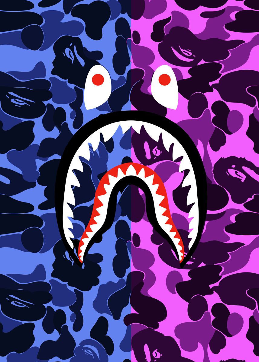 'BAPE' Poster, picture, metal print, paint by Javeline E | Displate