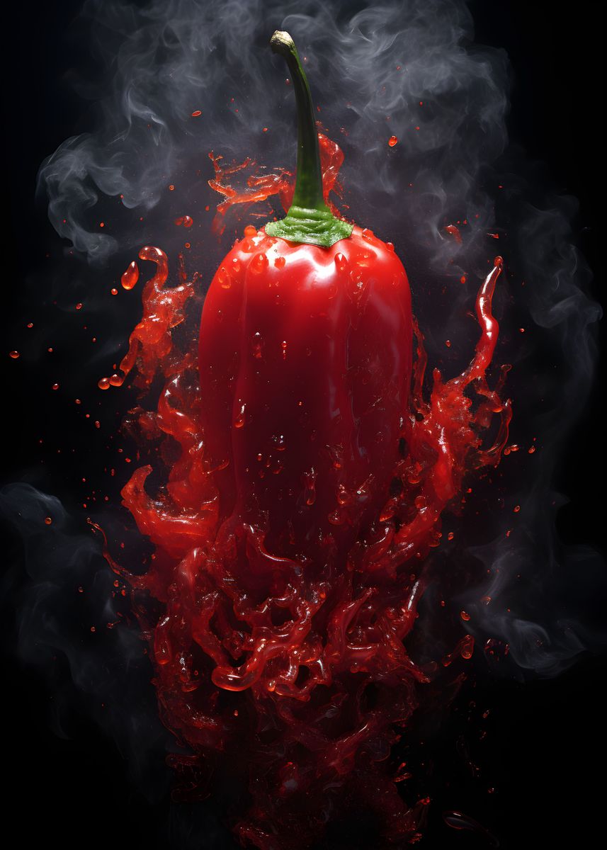 'Red Chili Pepper' Poster by Chris Nolan | Displate