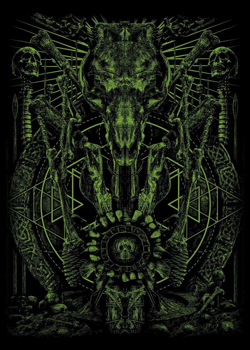 'Bone Ritual' Poster, picture, metal print, paint by Diego Gedoz de ...