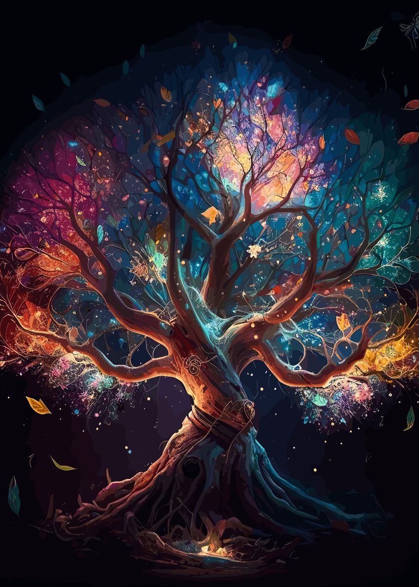 'Colorful Tree' Poster, picture, metal print, paint by Richard Morris ...