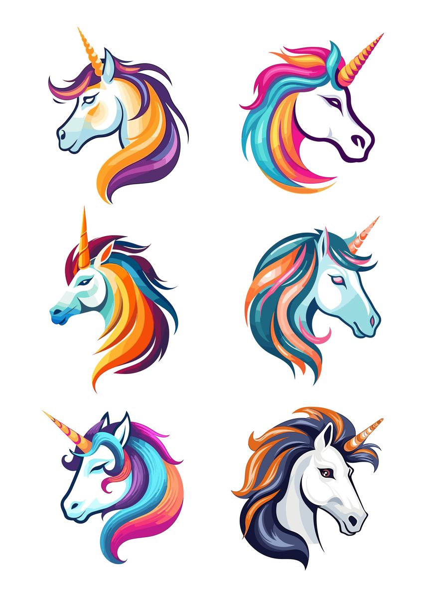 'Unicorn Varian' Poster, picture, metal print, paint by Mason Scott | Displate