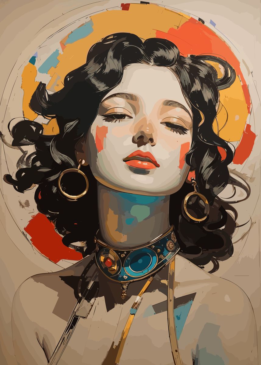 'vintage girl pose' Poster, picture, metal print, paint by hate artwork ...