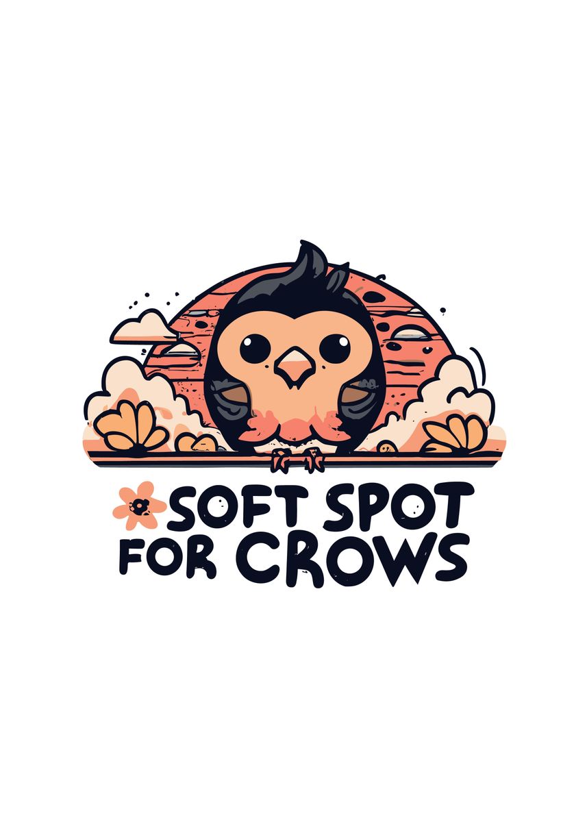 'Soft spot for Crows' Poster, picture, metal print, paint by MarkOnDark ...