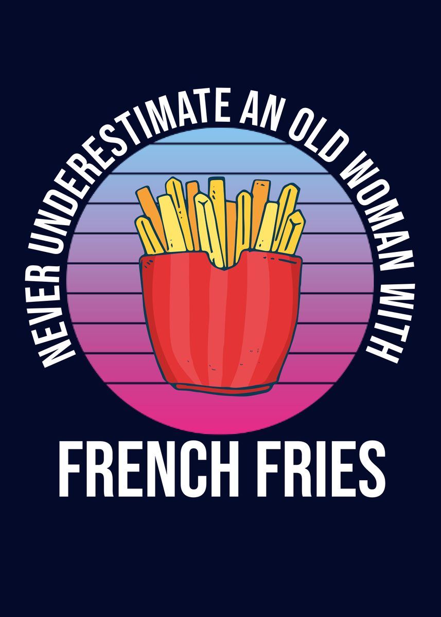'Funny French Fries Cute' Poster, picture, metal print, paint by MzumO ...