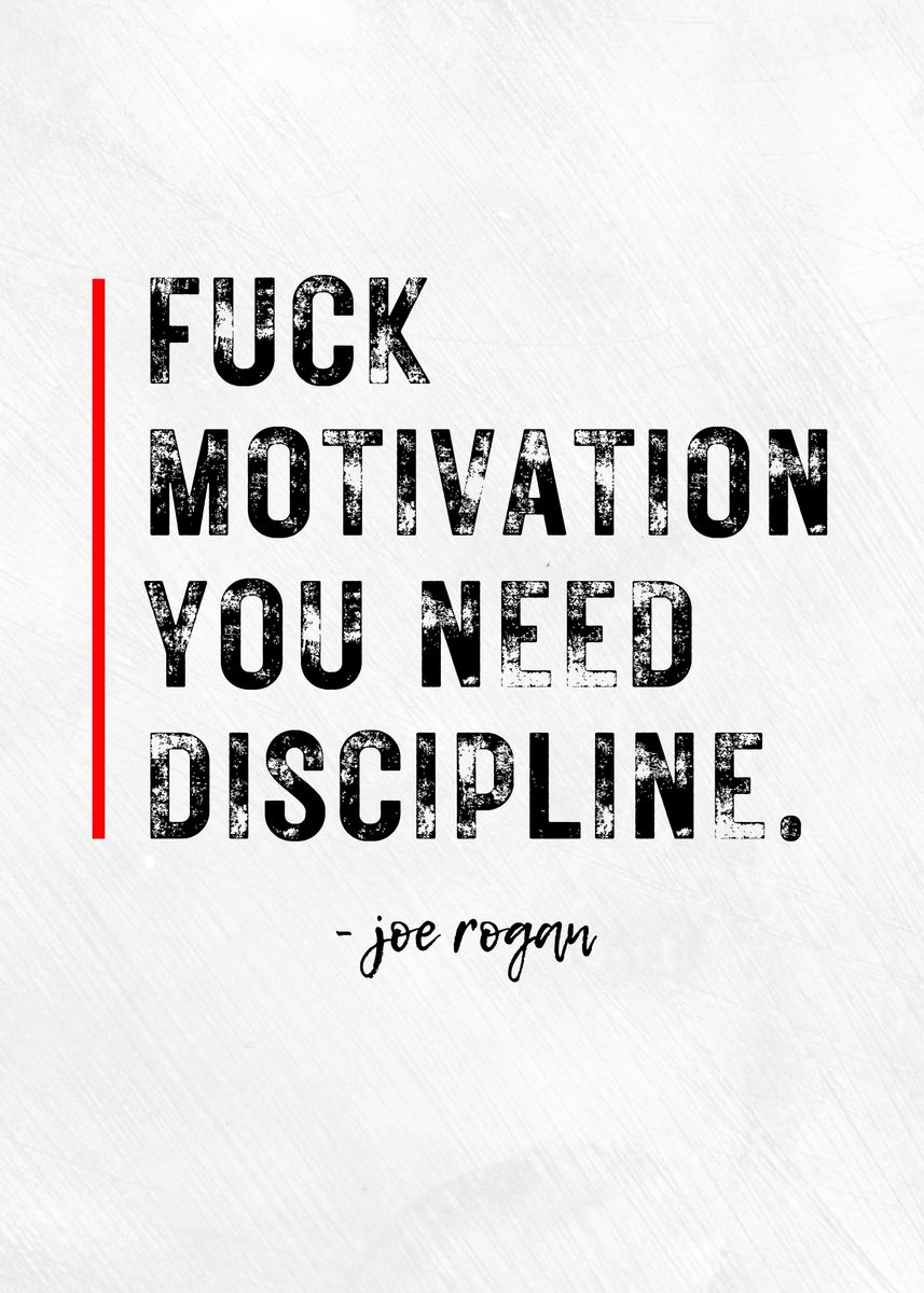 'Discipline text art' Poster, picture, metal print, paint by gani ...