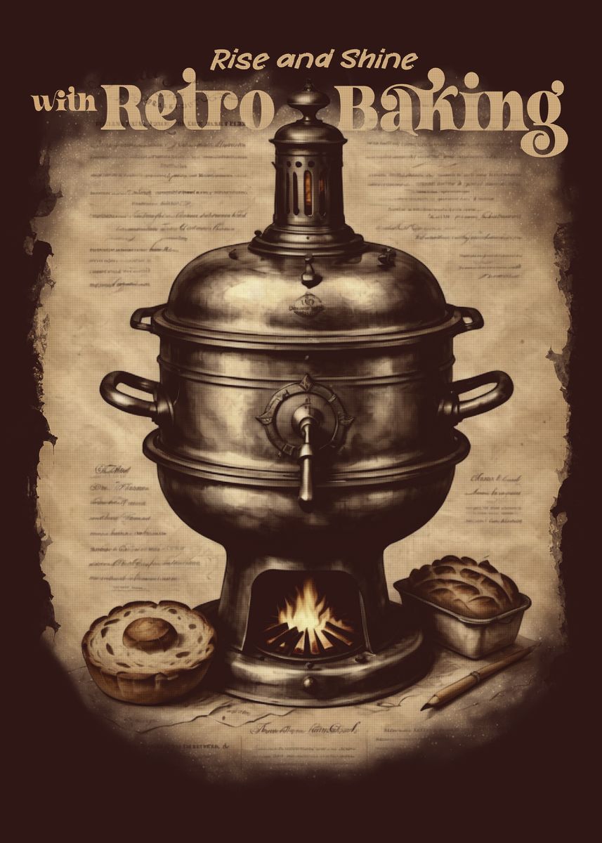 'Retro baking' Poster, picture, metal print, paint by Alternative ...