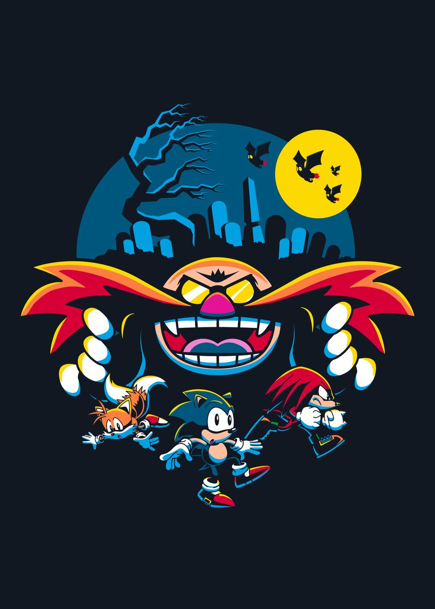 'Eggman Haunting' Poster, picture, metal print, paint by Sonic the ...