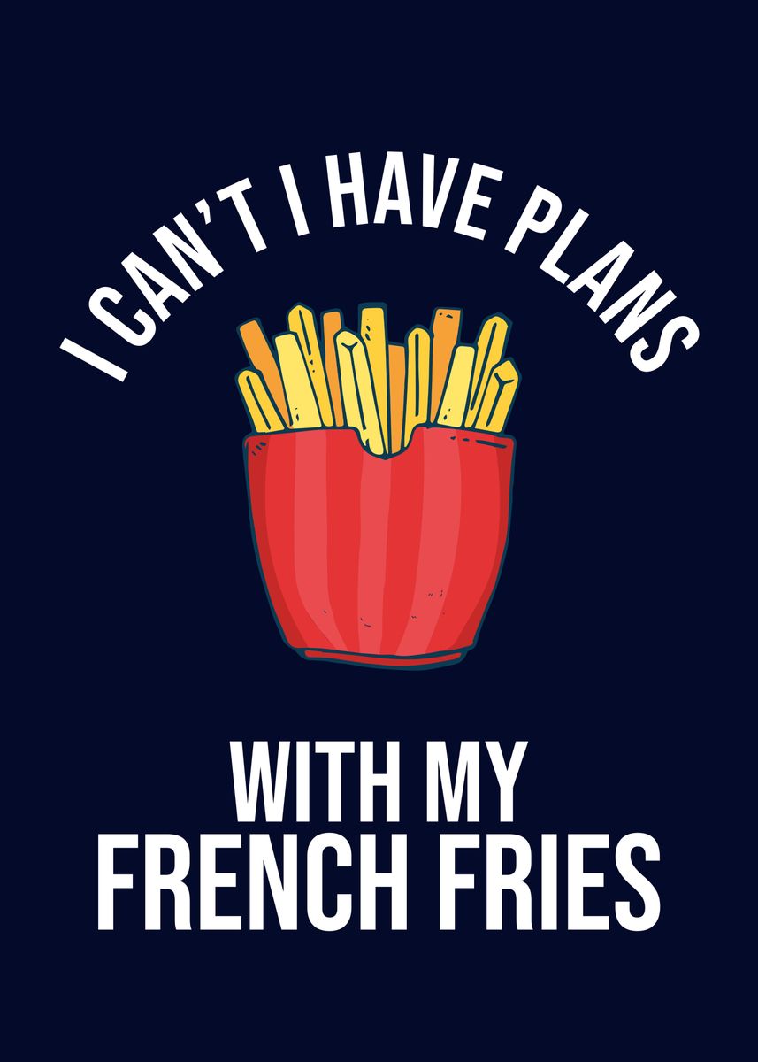 'Funny French Fries Cute' Poster, picture, metal print, paint by MzumO ...