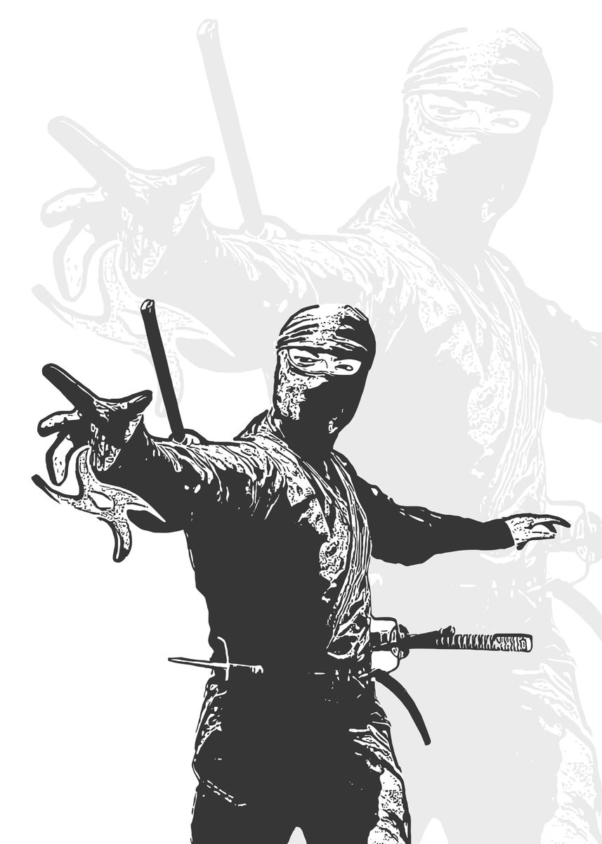 'ninja warriors' Poster by Monggo Kerso | Displate
