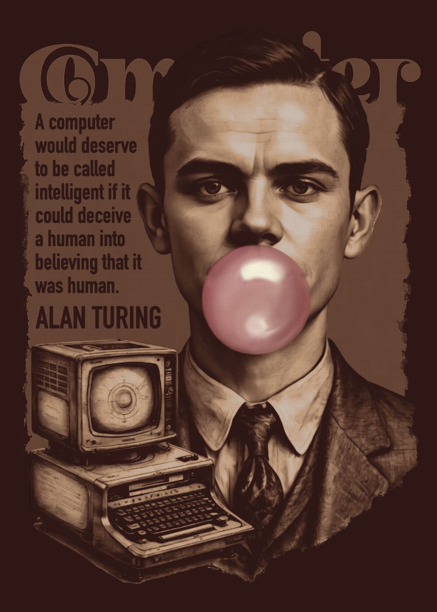 'Alan Turing' Poster, picture, metal print, paint by Alternative Poster ...