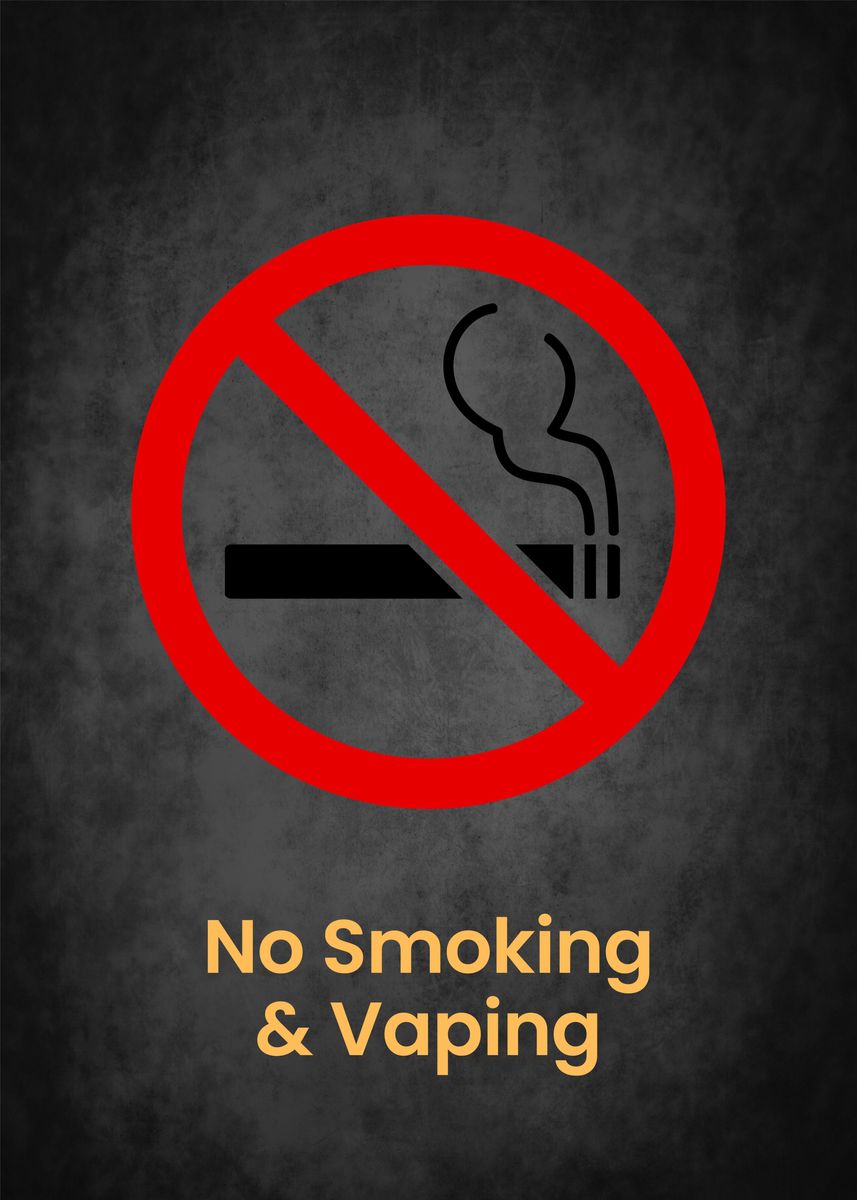 'no smoking and vaping' Poster, picture, metal print, paint by Poster ...